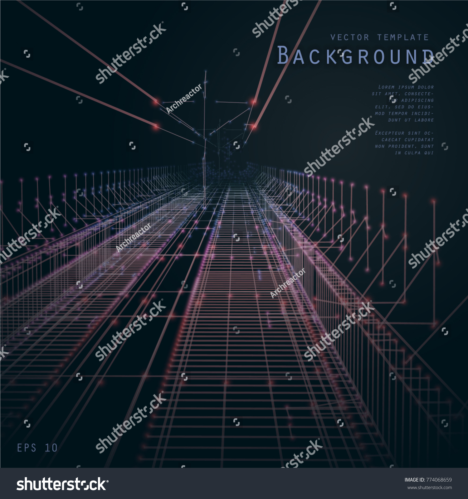 Background Image Road Perspective Render Lowpoly Stock Vector (Royalty ...