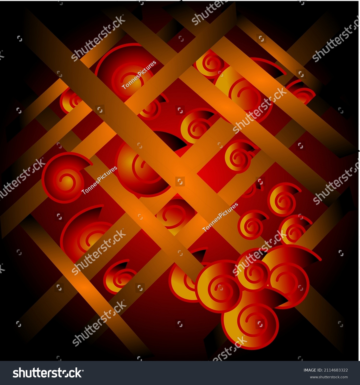 Background Red Orange Line Stock Vector (Royalty Free) 2114683322 ...