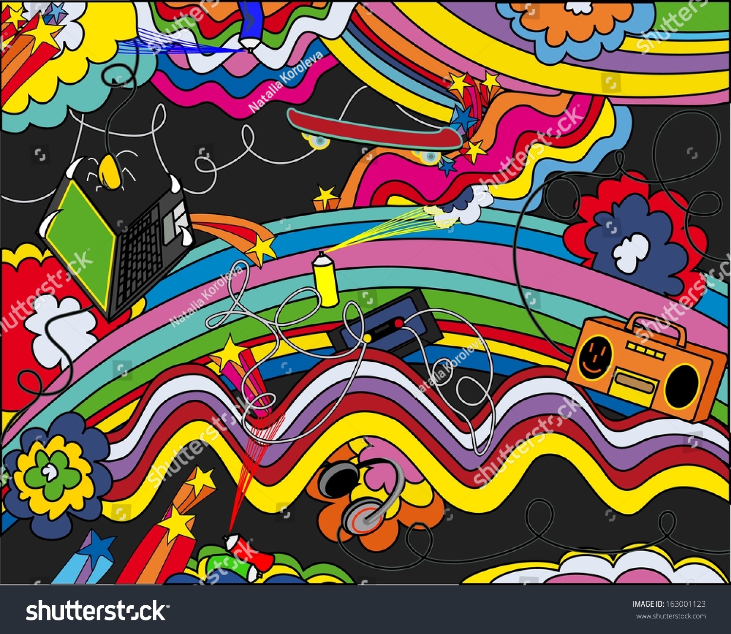 Background Style Pop Art Stock Vector Royalty Free 163001123