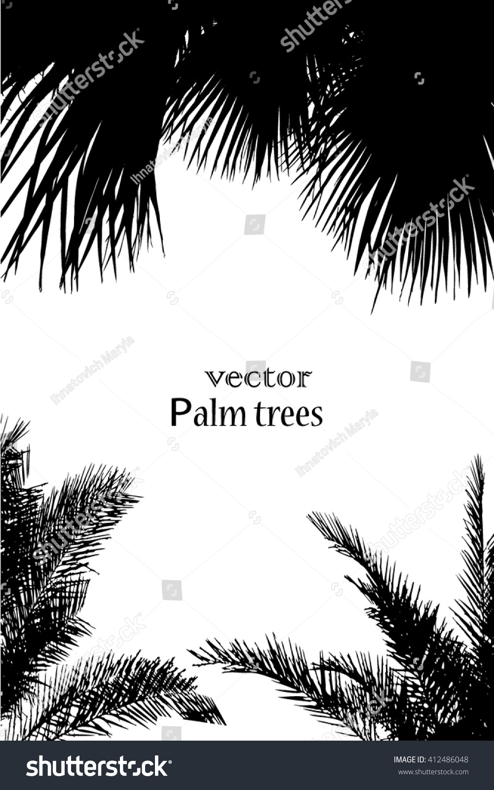 Background Palm Trees Tracing Vector: vector de stock (libre de ...