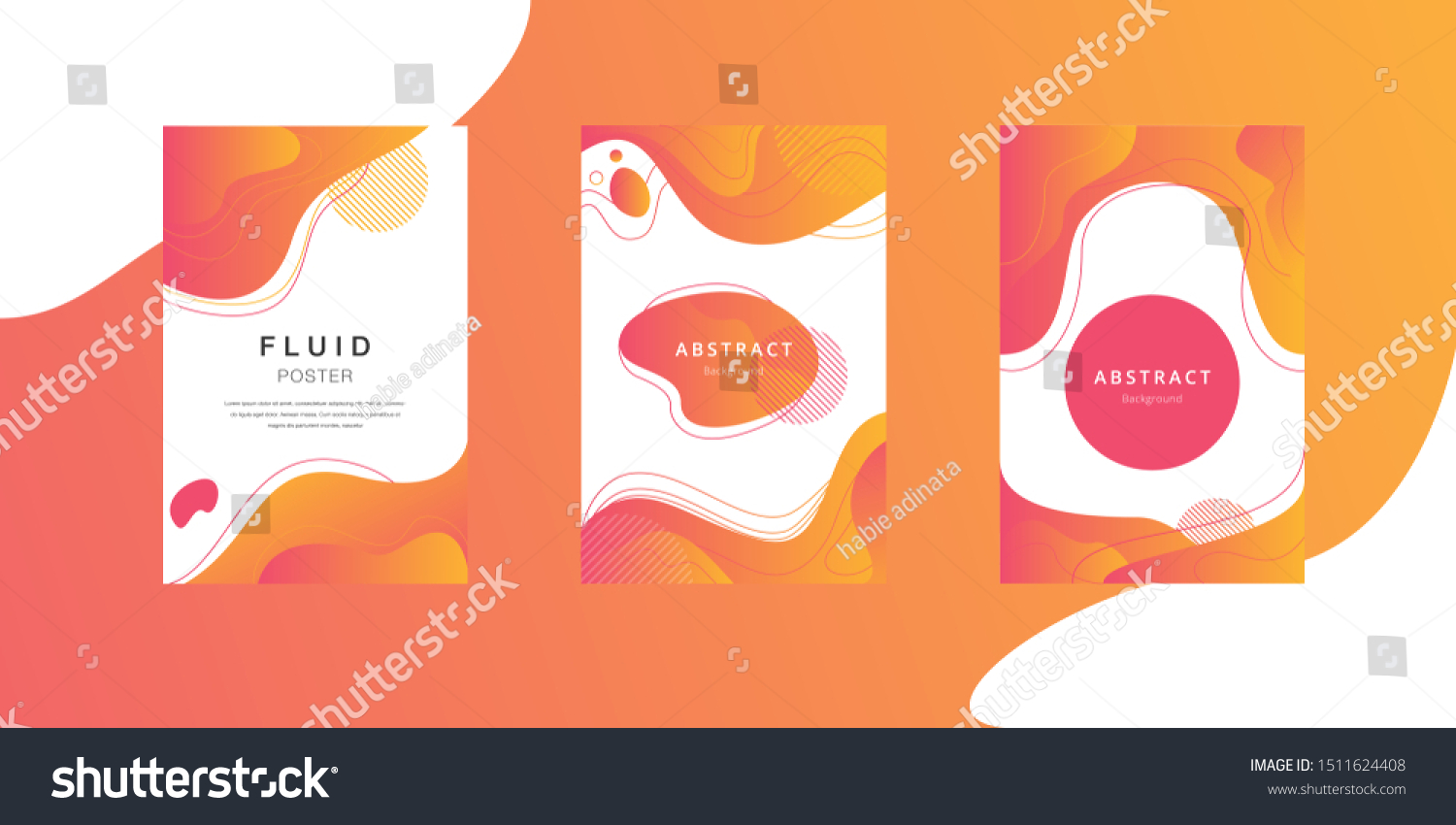 Background Poster Fluid Design Orange Gradients Stock Vector (Royalty ...
