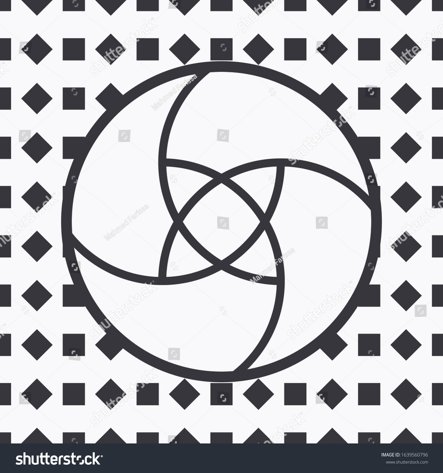 Background Rectangle Middle Circle Abstract Stock Vector (Royalty Free ...