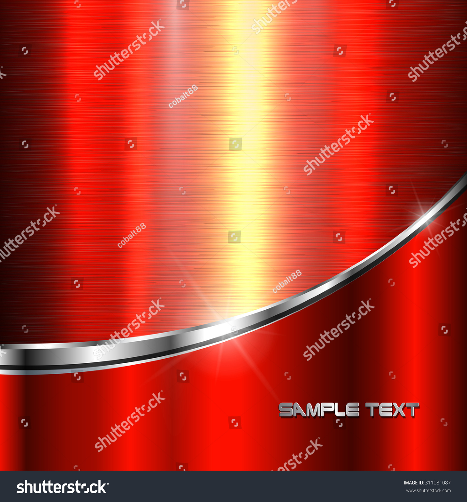 Background Red Metal Texture Vector Illustration Stock Vector (Royalty ...
