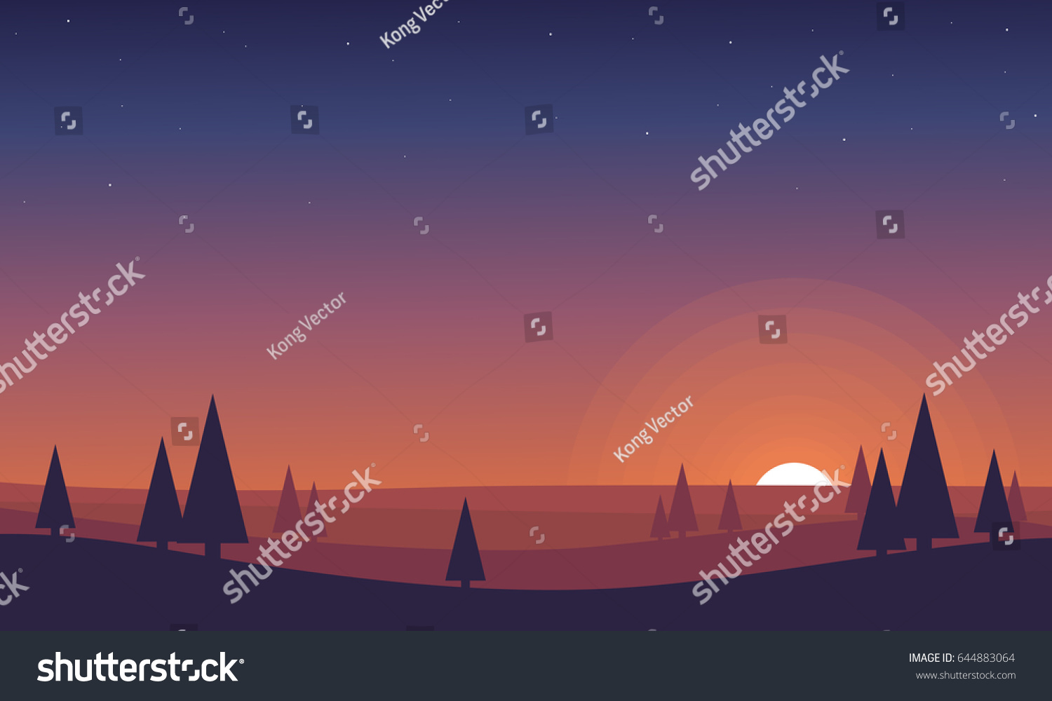 Background Scenery Design Game Stock Vector (Royalty Free) 644883064 ...