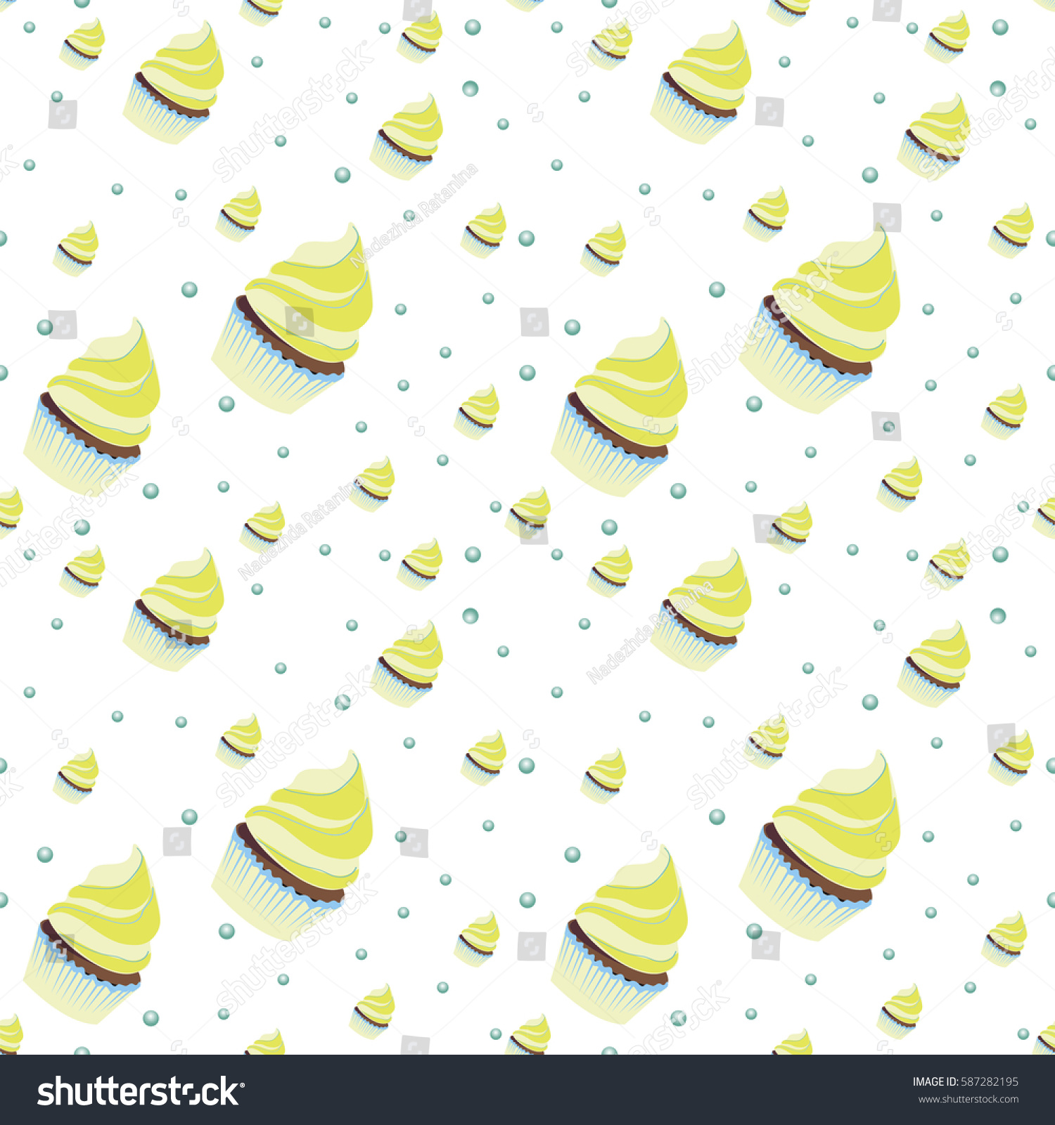 Background Wallpaper Cupcakes Vector Illustration Stock Vector (Royalty ...