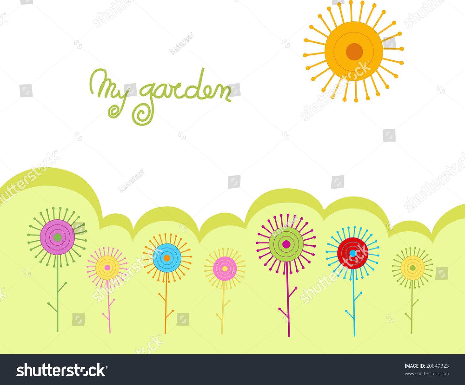 Background Beautiful Garden Vector Image Stock Vector (Royalty Free ...