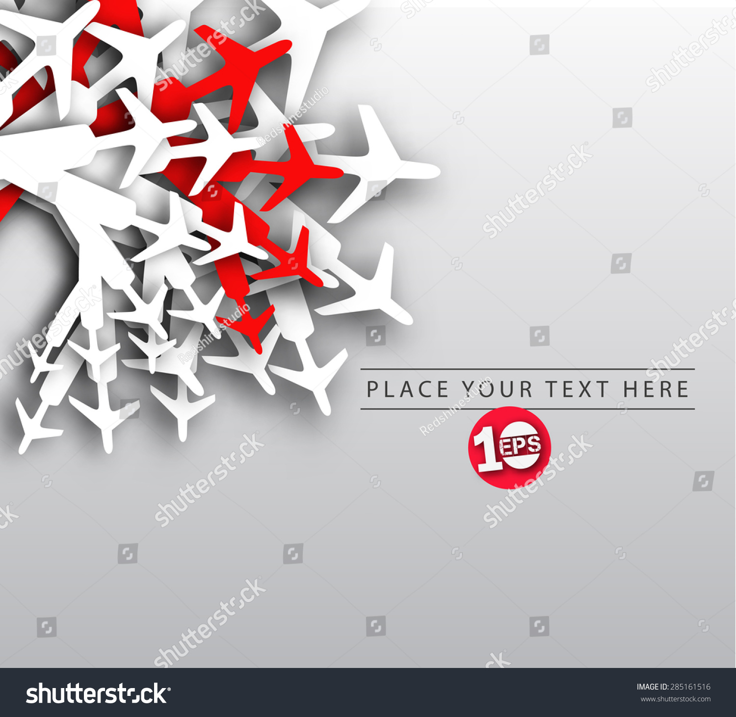 Background Airplanes Vector Illustration Stock Vector (Royalty Free ...