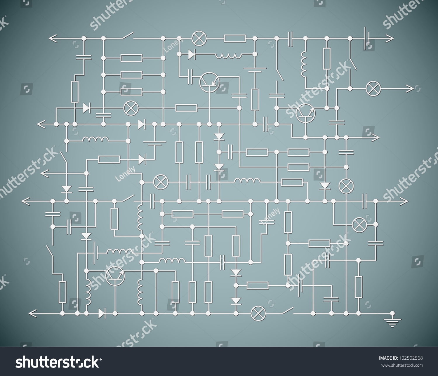 Vektor Stok Background Electrical Circuit Scheme (Tanpa Royalti) 102502568