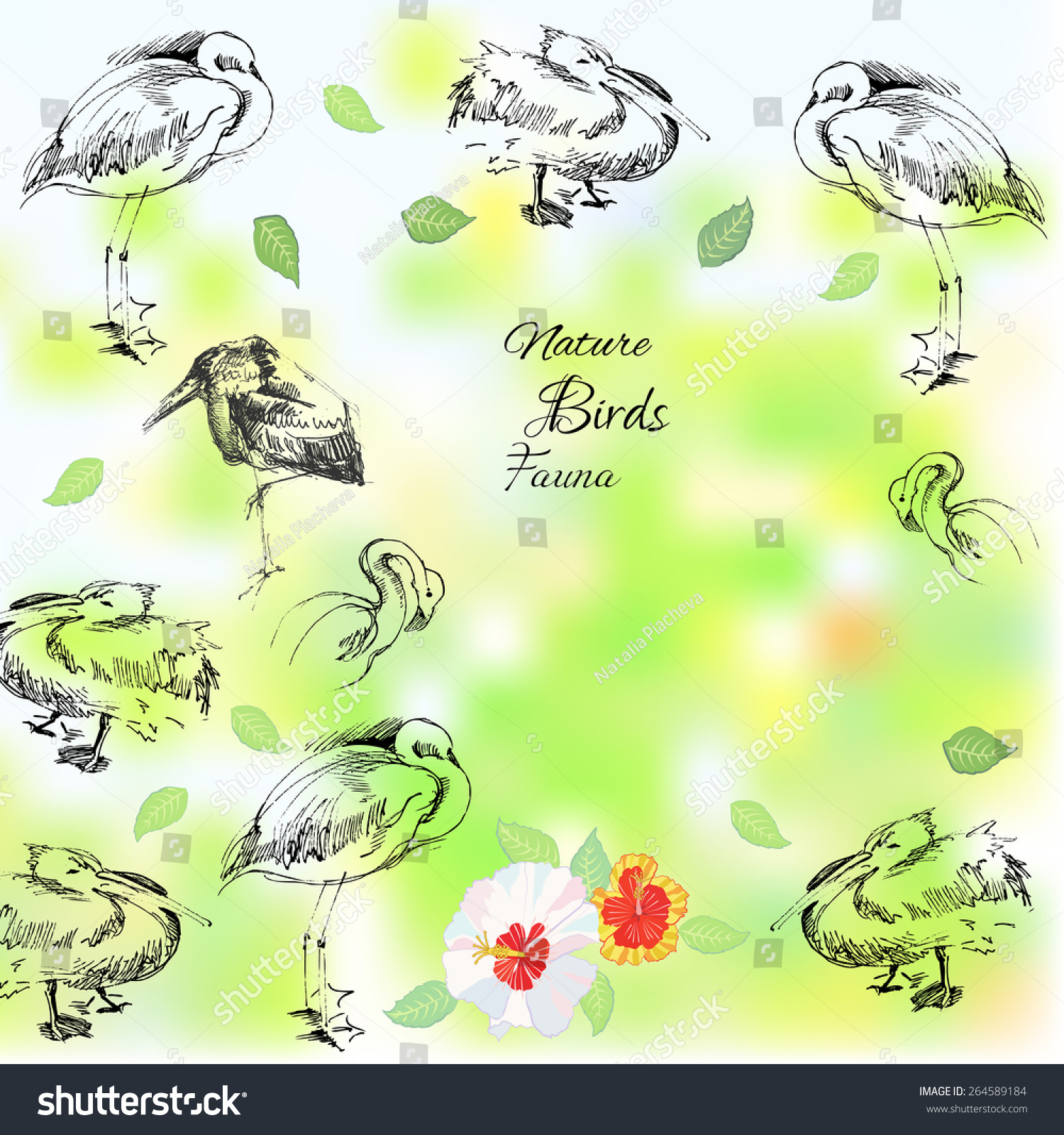 Background Birdsvector Illustration Stock Vector (Royalty Free ...