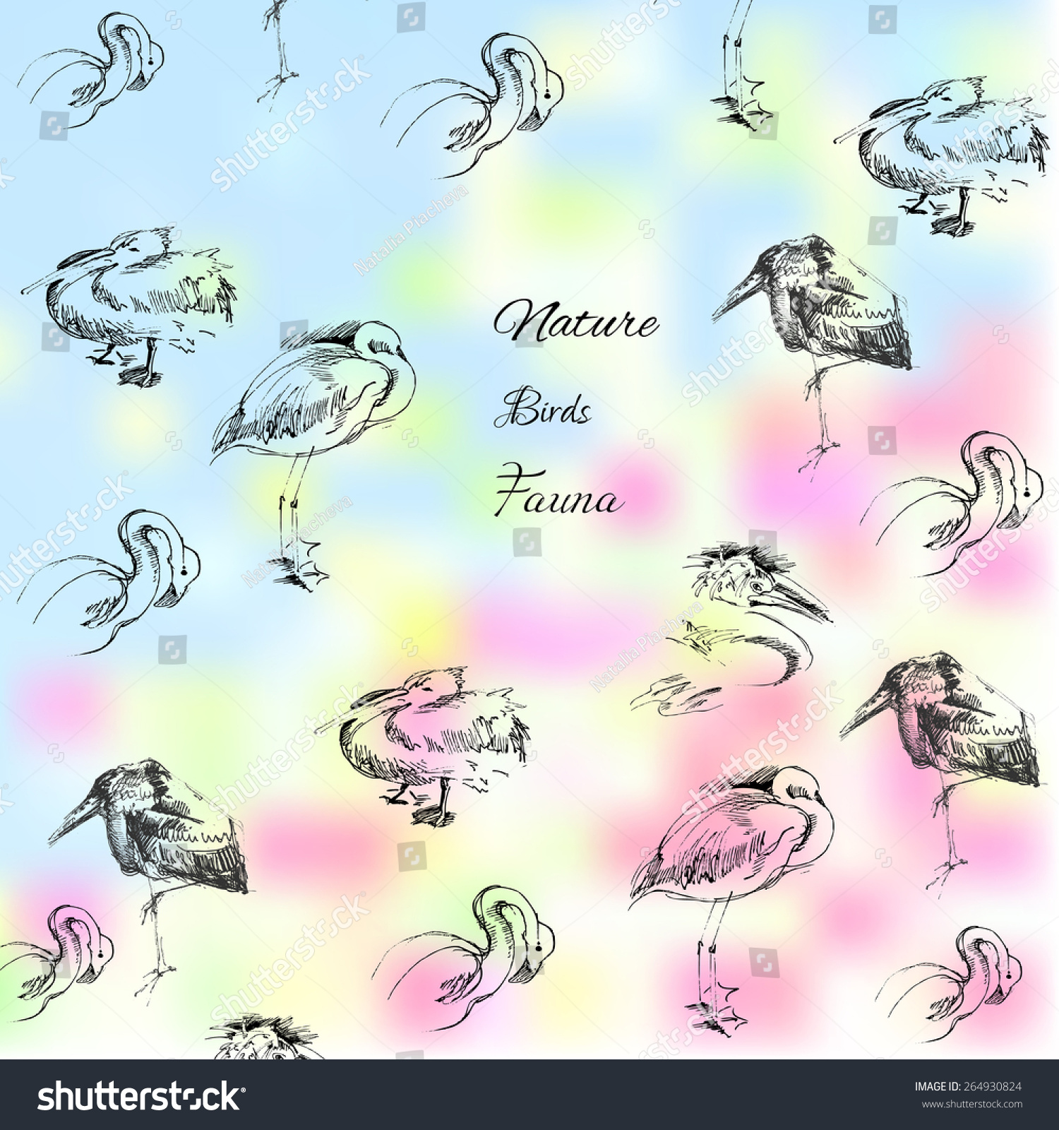 Background Birdsvector Illustration Stock Vector (Royalty Free ...