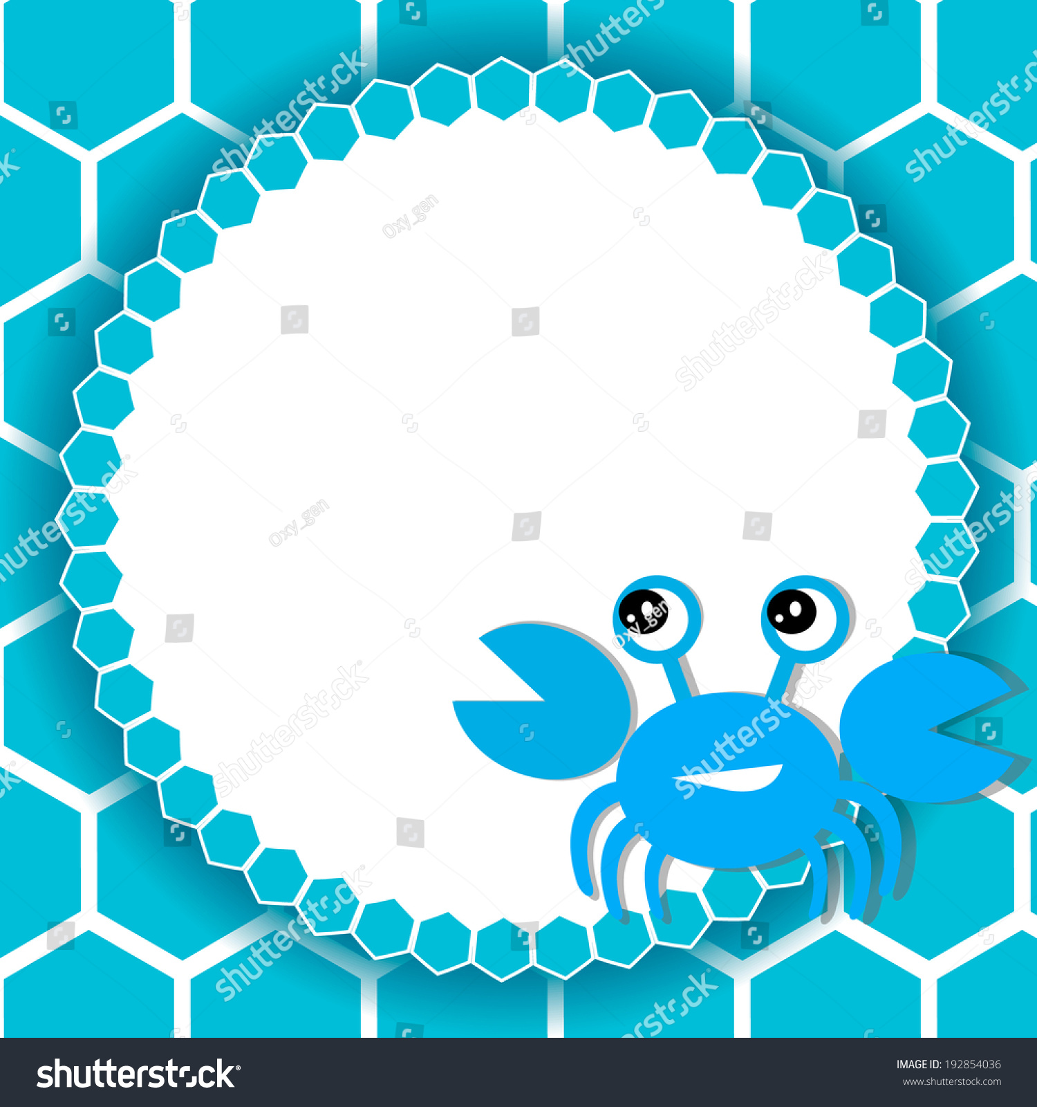 Background Blue Crab Vector Illustration Stock Vector (Royalty Free ...