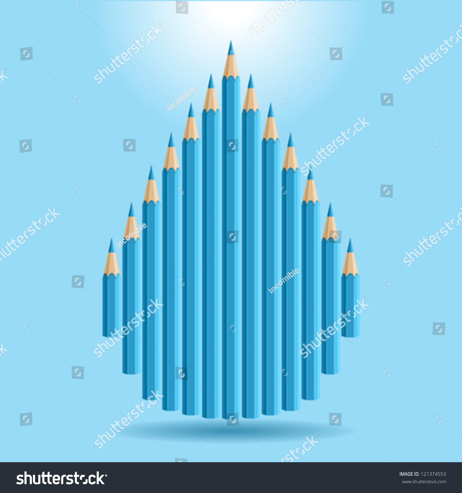Background Blue Pencils Vector Concept Stock Vector (Royalty Free ...