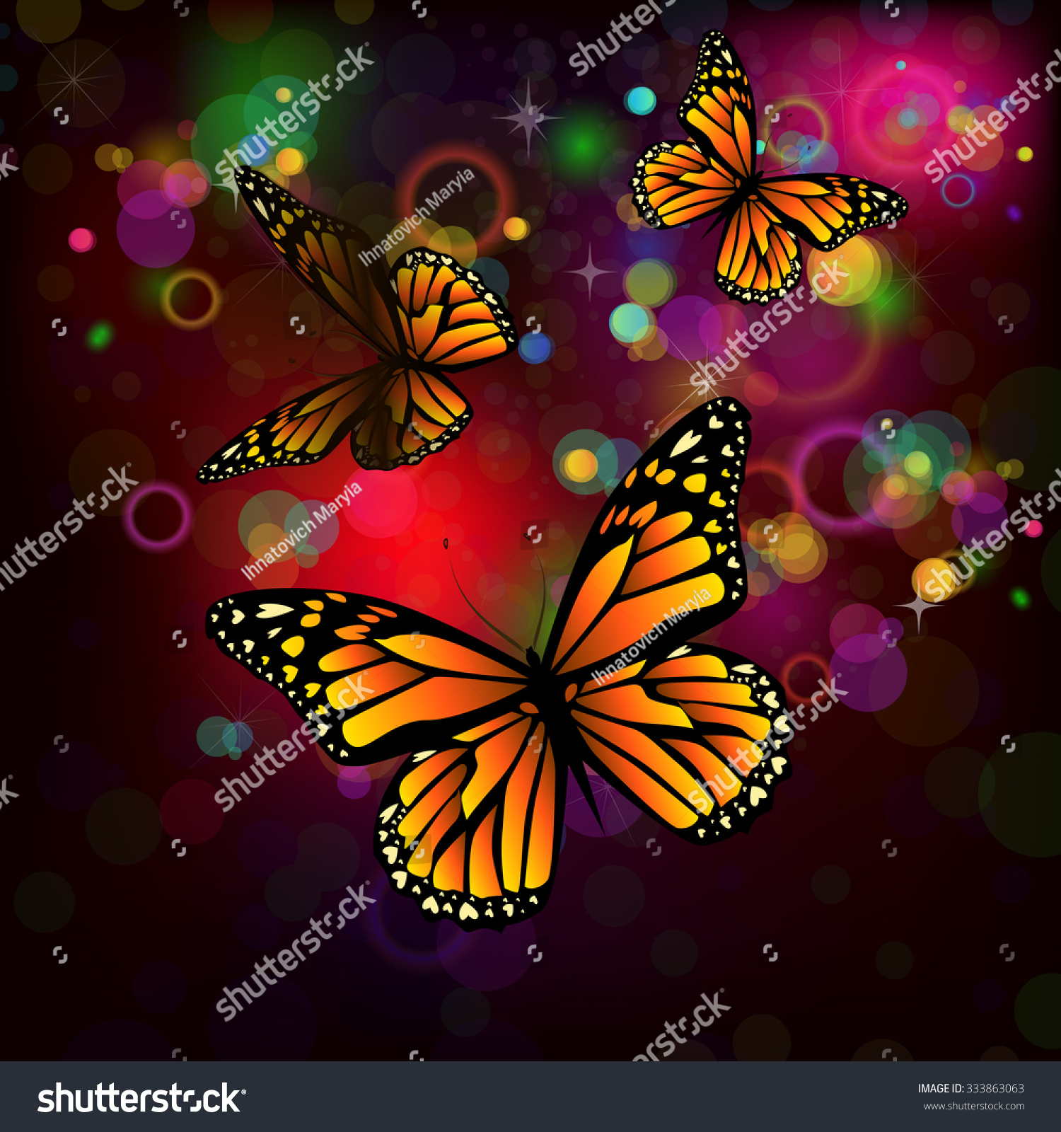 Background Butterflies Glow Vector Stock Vector (Royalty Free ...