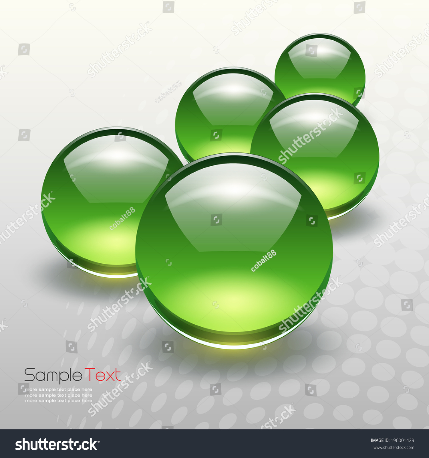 Background 3d Green Sphere Vector Illustration Stock Vector (Royalty ...