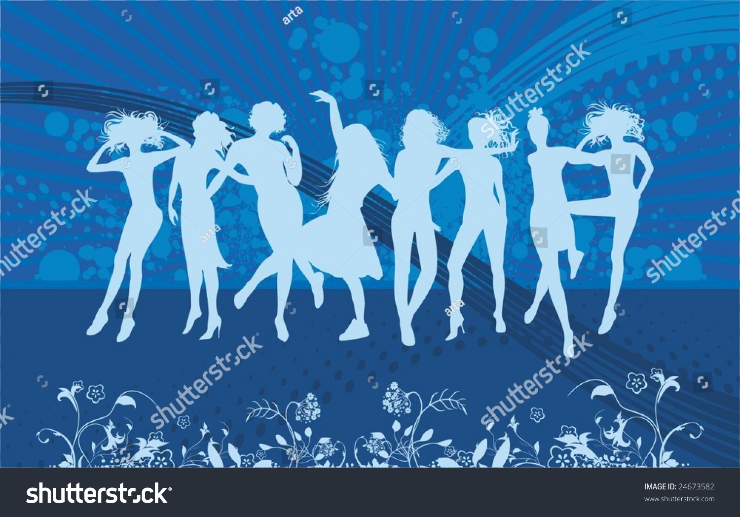 Background Dancers Silhouettes Stock Vector (Royalty Free) 24673582 ...