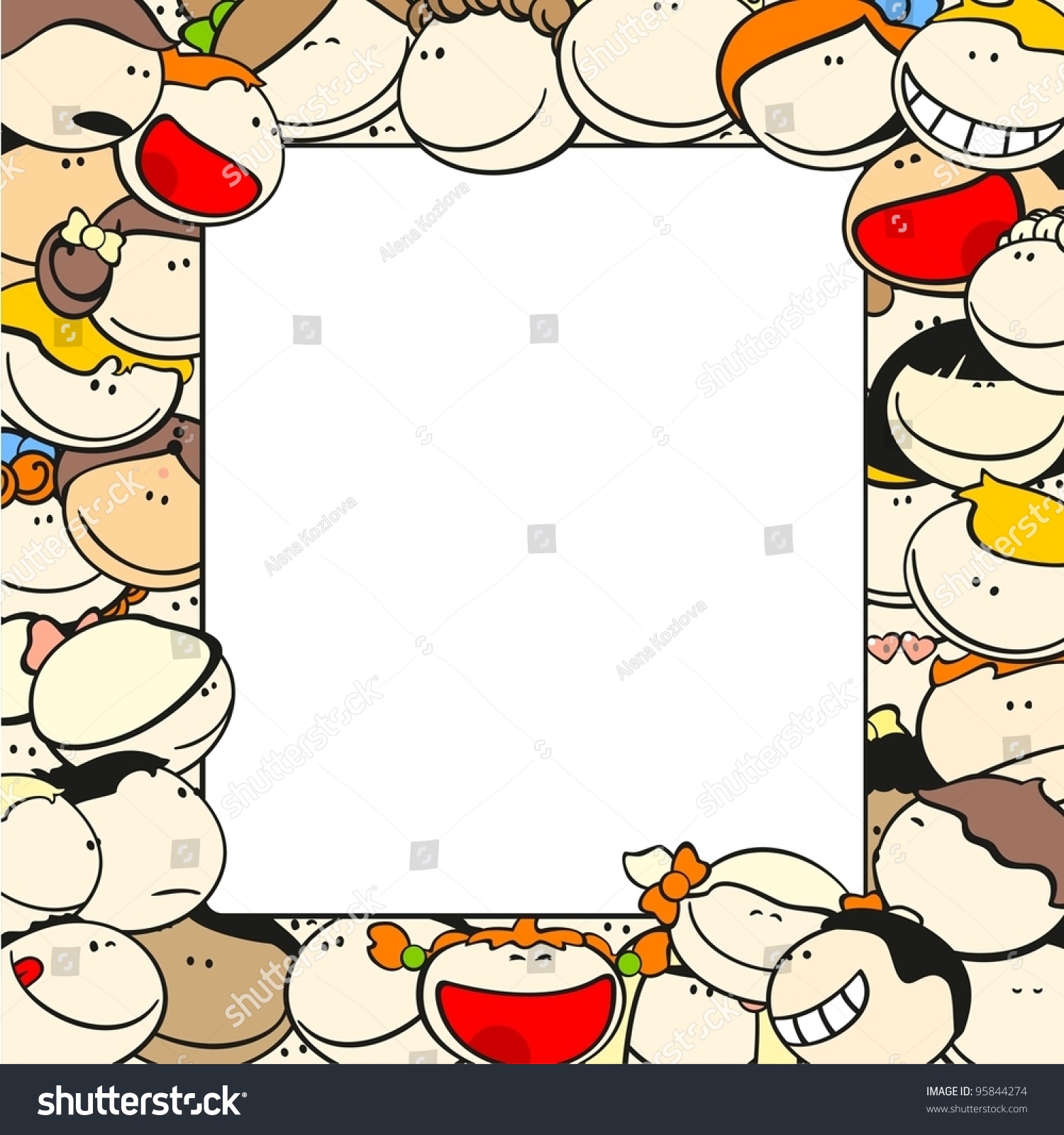 Background Funny Kids Vertical Stock Vector 95844274 - Shutterstock