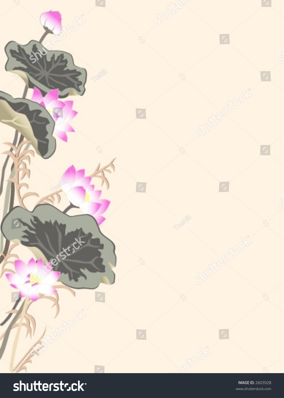 Background Lotus Flower Stock Vector (Royalty Free) 2603928