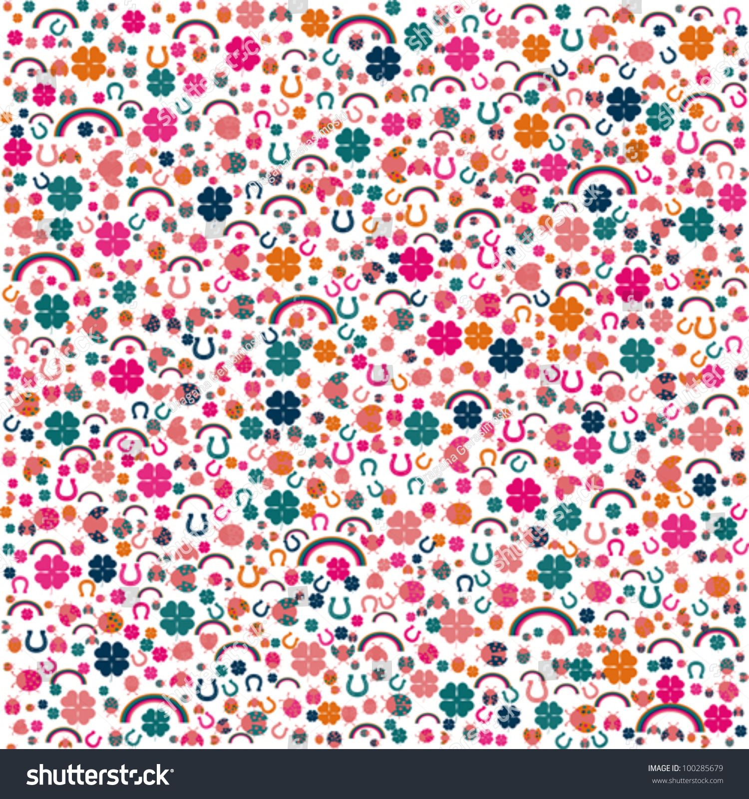 Background Lucky Charms Vector Stock Vector (Royalty Free) 100285679