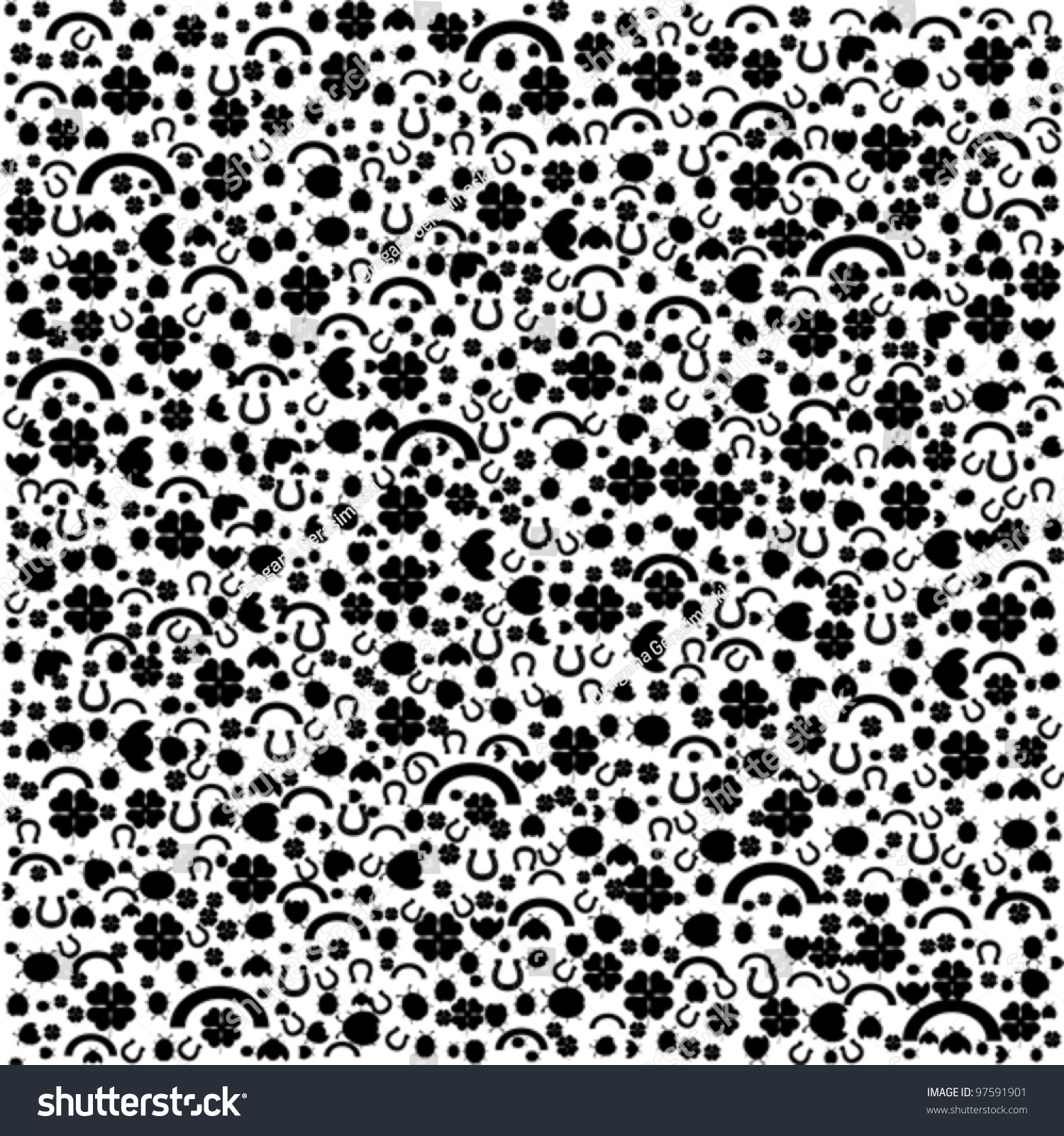 Background Lucky Charms Vector Stock Vector (Royalty Free) 97591901