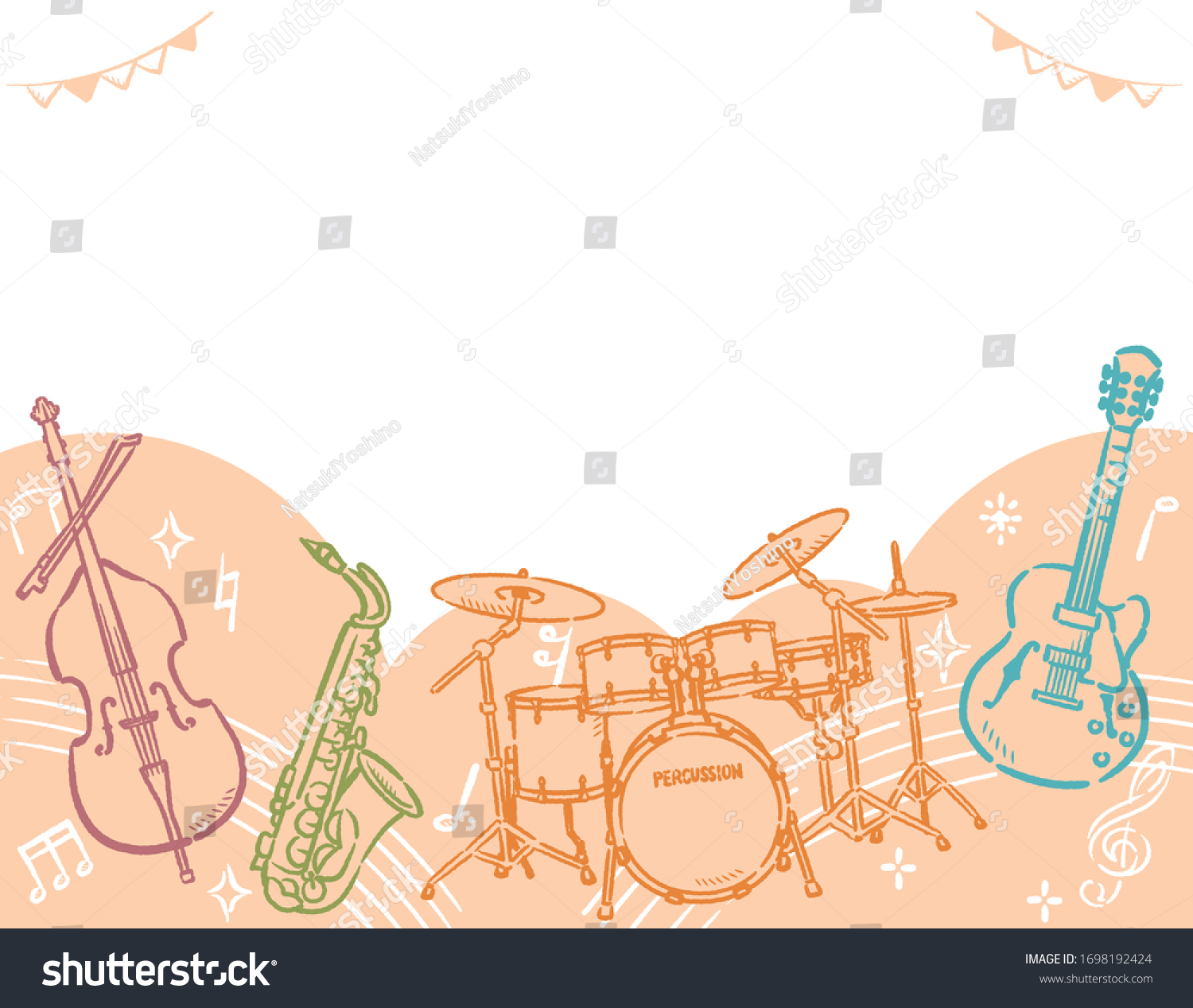 Background Musical Instruments Vector Illustration Stock Vector ...