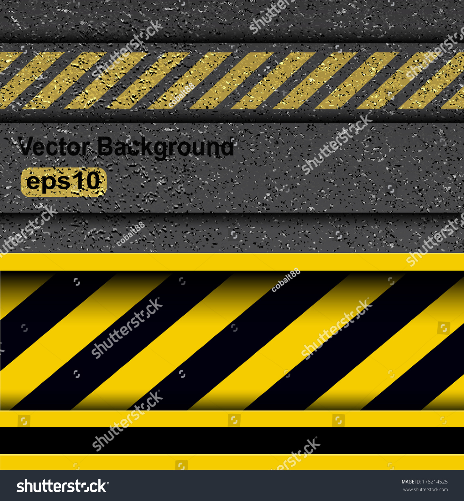 Background Warning Stripes On Vector Asphalt Stock Vector (Royalty Free ...