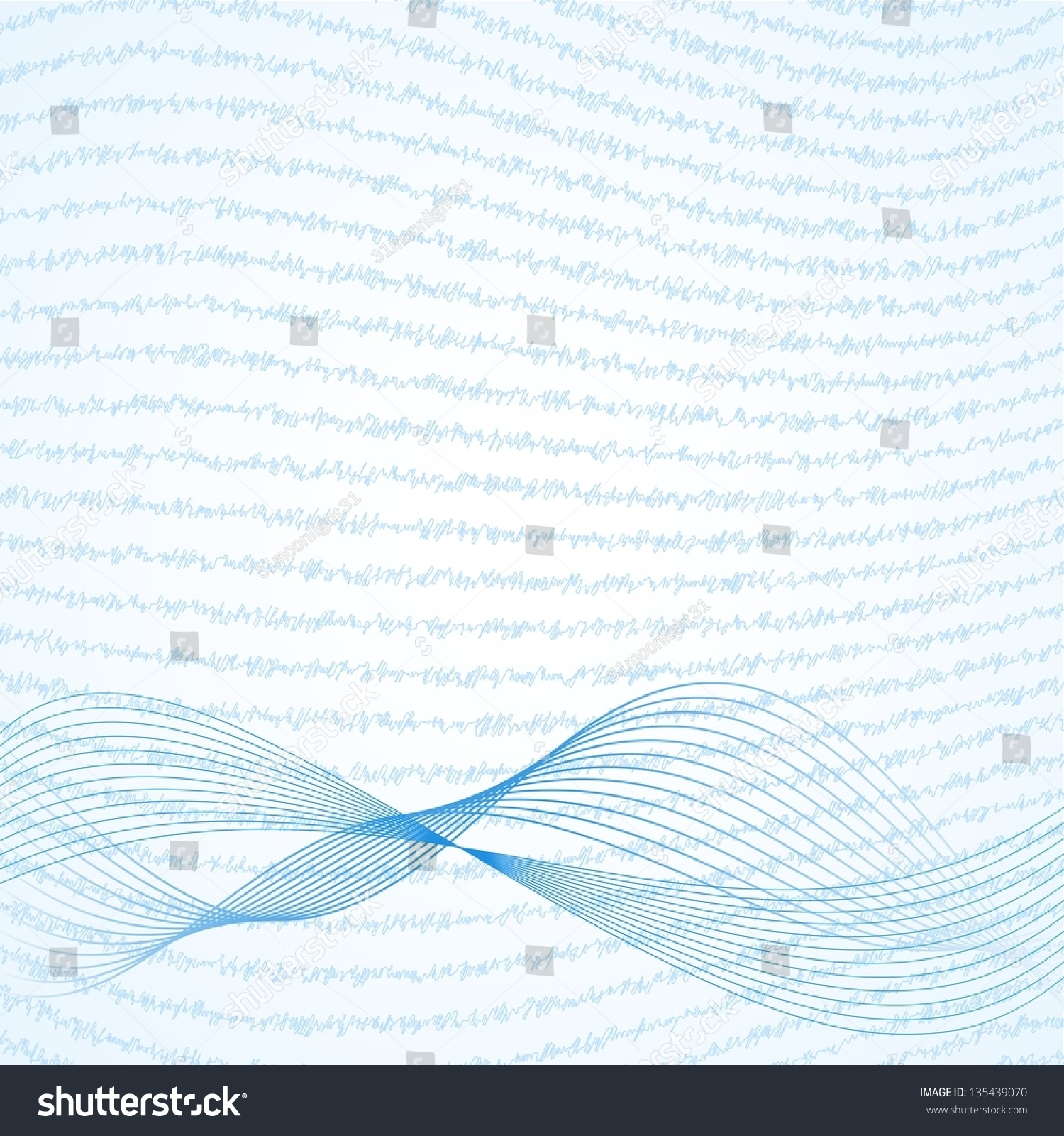 Background Wavy Lines Handwritten Text Stock Vector (Royalty Free ...