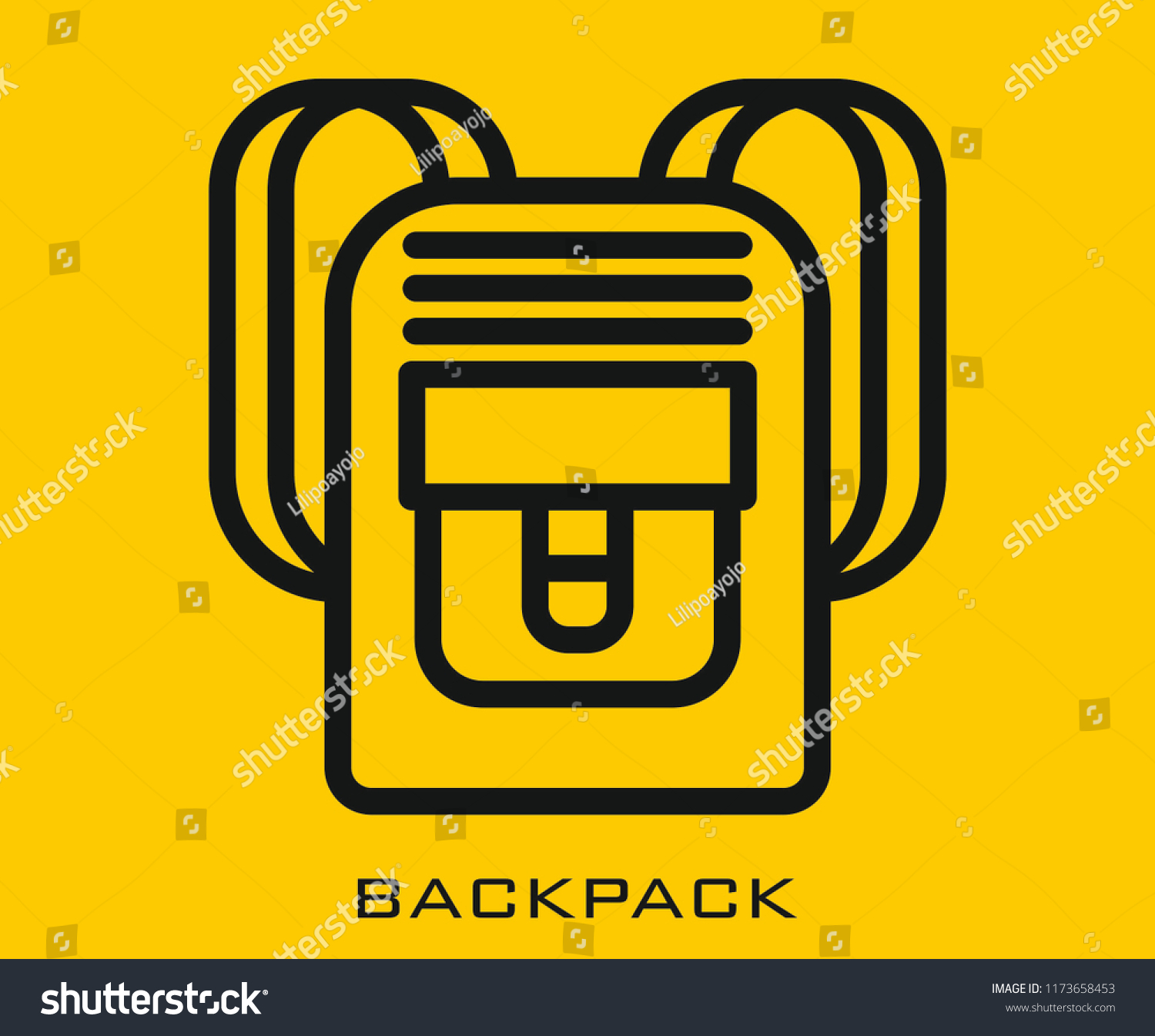 Backpack Icon Signs Stock Vector (Royalty Free) 1173658453 | Shutterstock