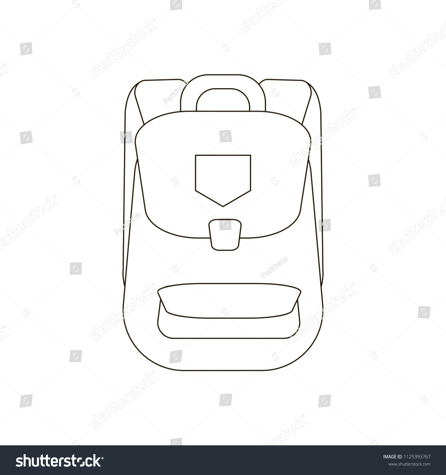 Backpack Illustration Vector On White Background Stock Vector (Royalty ...