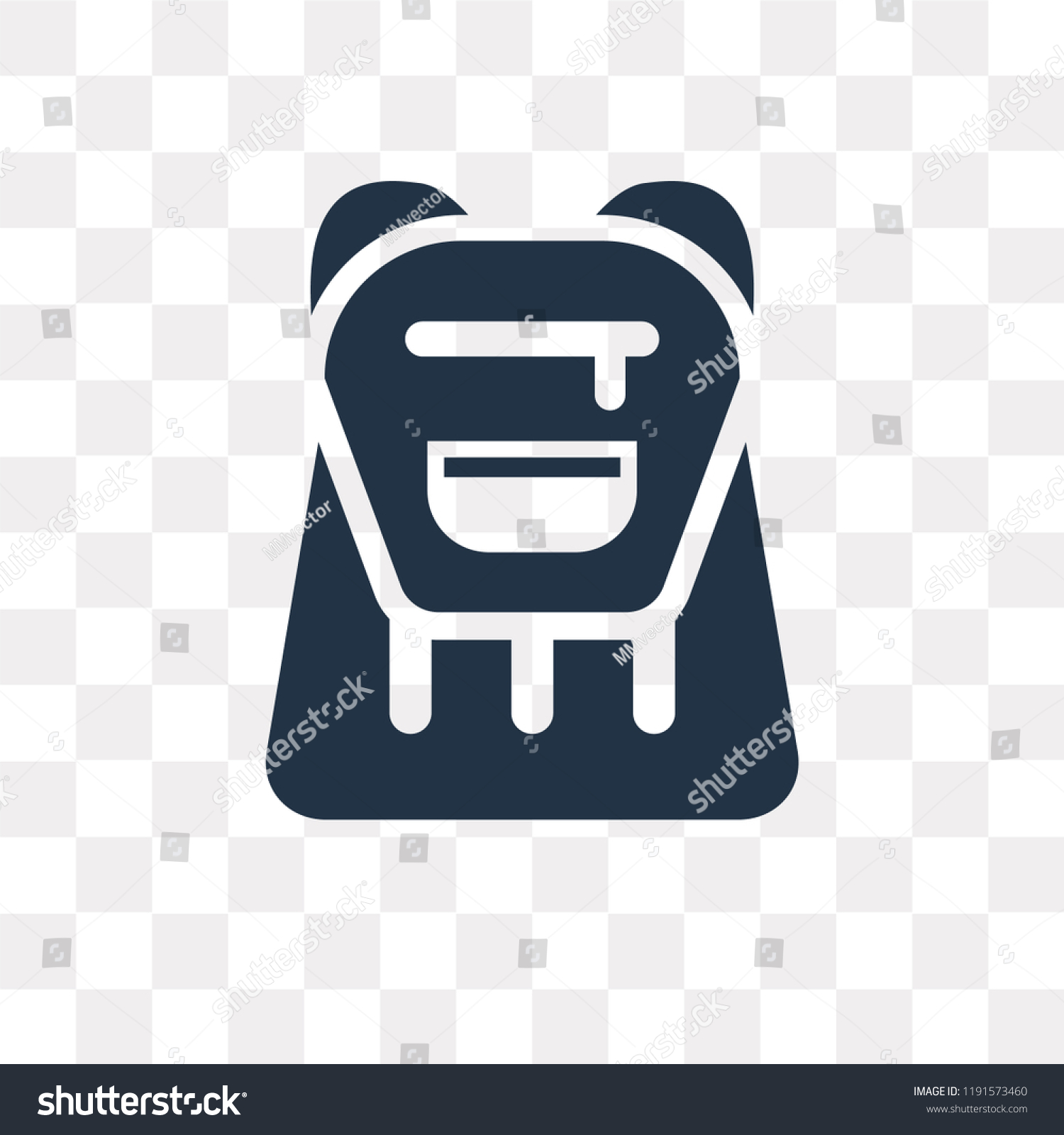 Backpack Vector Icon Isolated On Transparent Stock Vector (Royalty Free ...