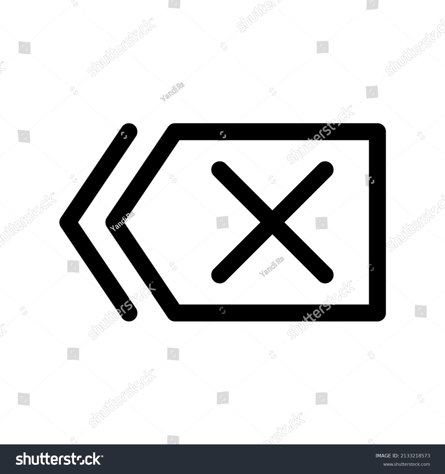 Backspace Icon Vector Symbol Design Illustration Stock Vector (Royalty ...