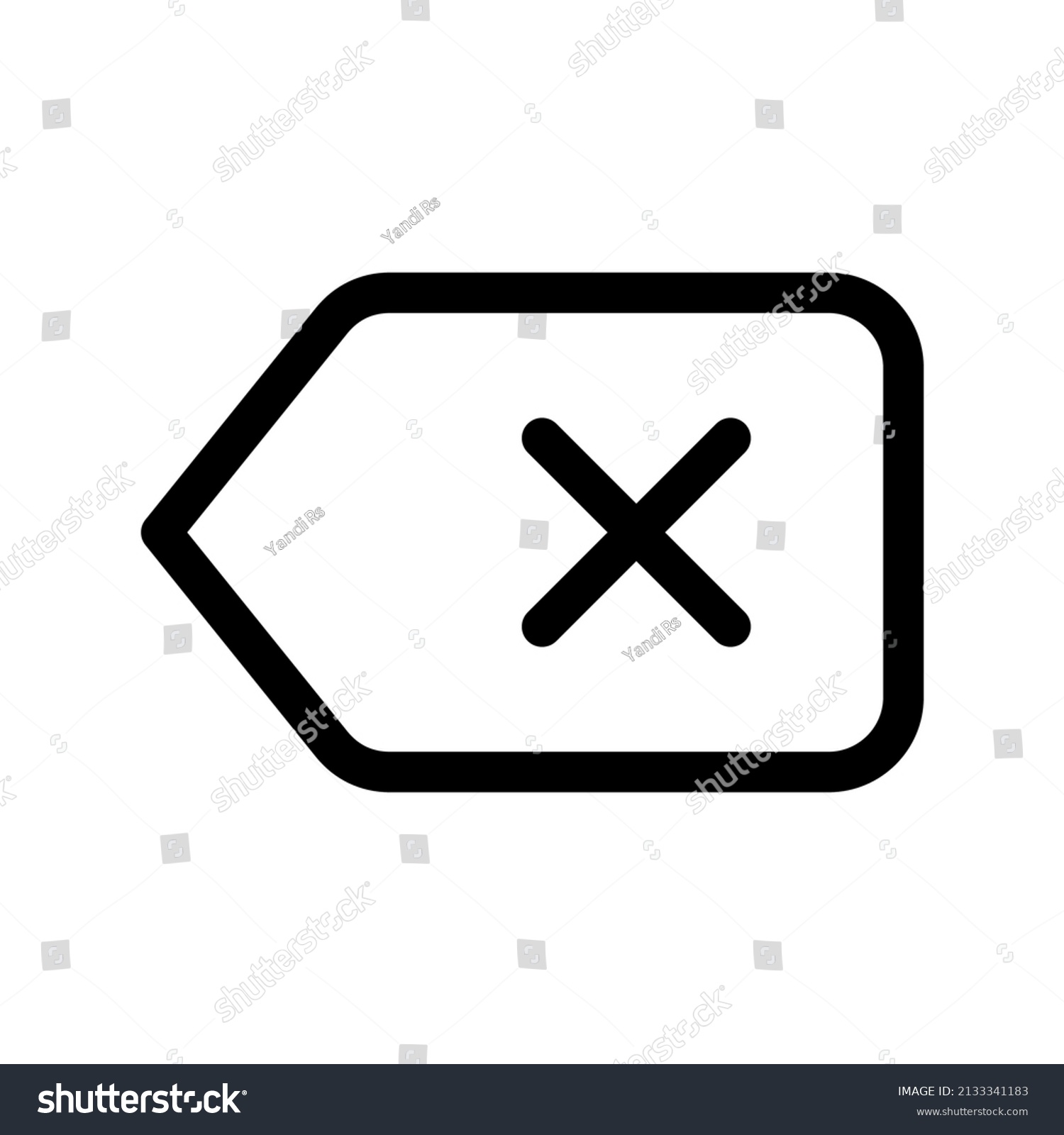 Backspace Icon Vector Symbol Design Illustration Stock Vector (Royalty ...
