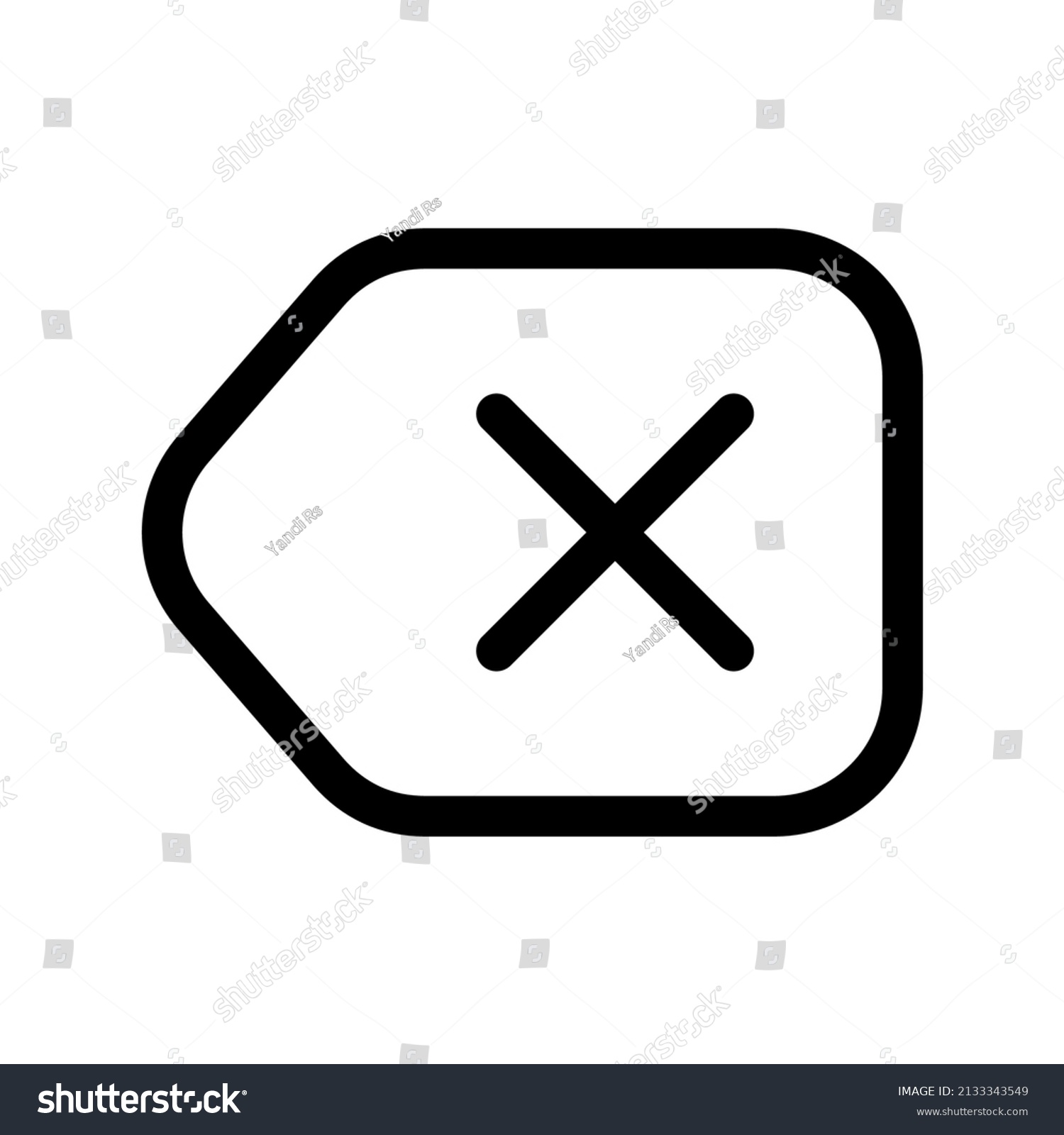 Backspace Icon Vector Symbol Design Illustration Stock Vector (Royalty ...