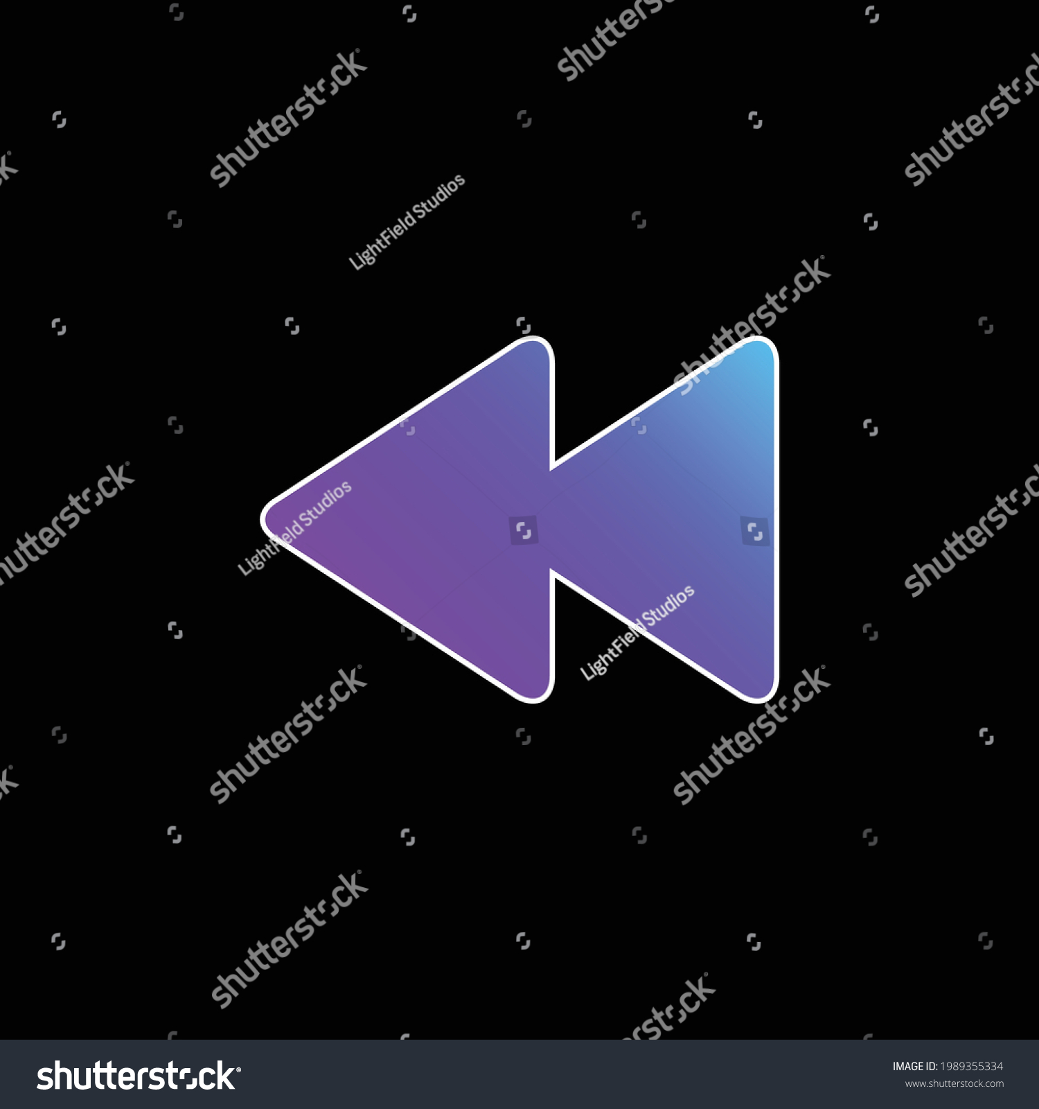 Backward Arrows Couple Blue Gradient Vector Stock Vector (Royalty Free ...