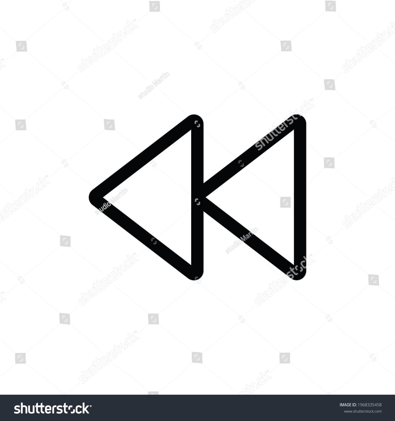 Backward Icon Vector Back Sign Stock Vector (Royalty Free) 1968335458 ...