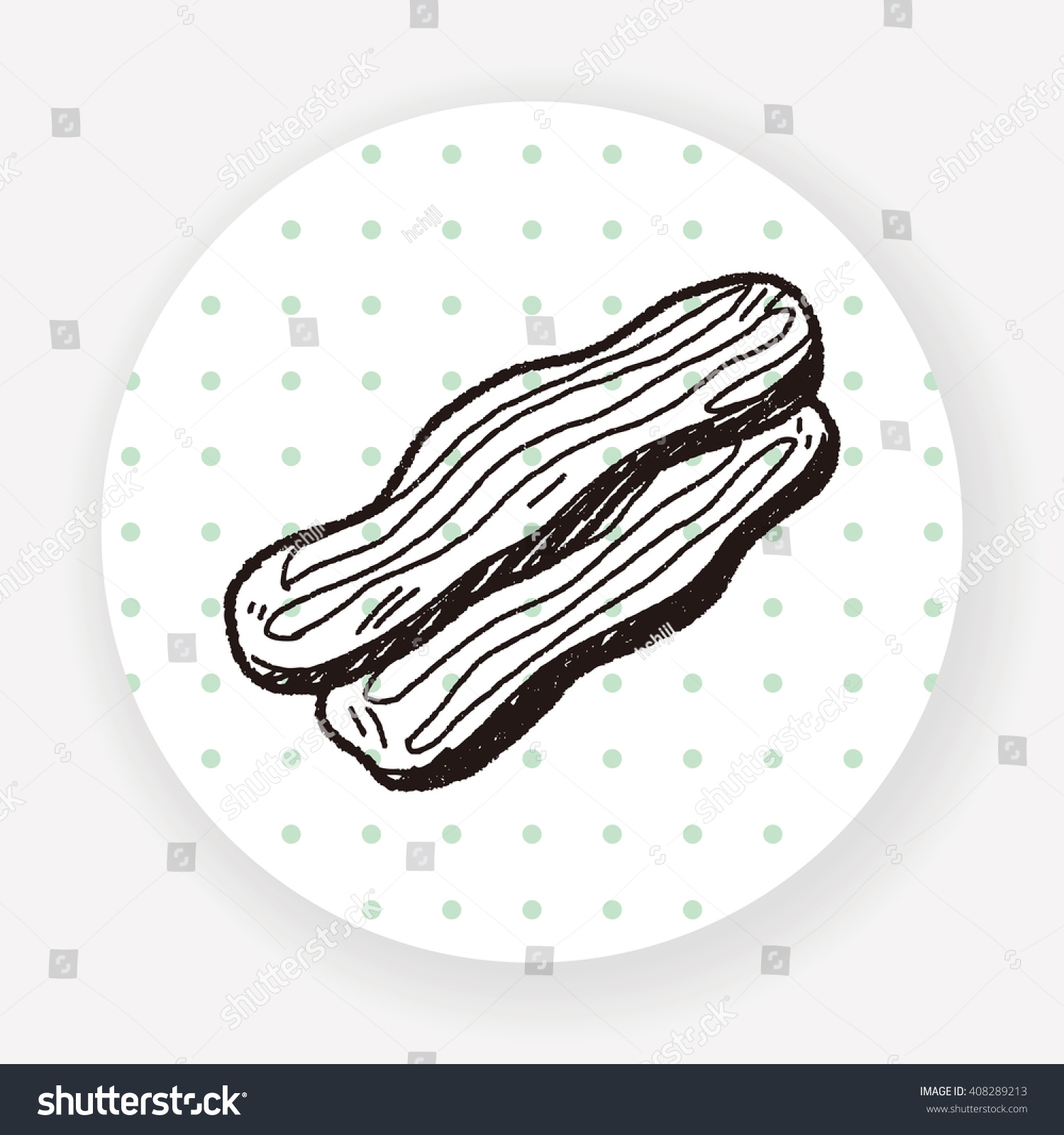 Bacon Doodle Stock Vector (Royalty Free) 408289213