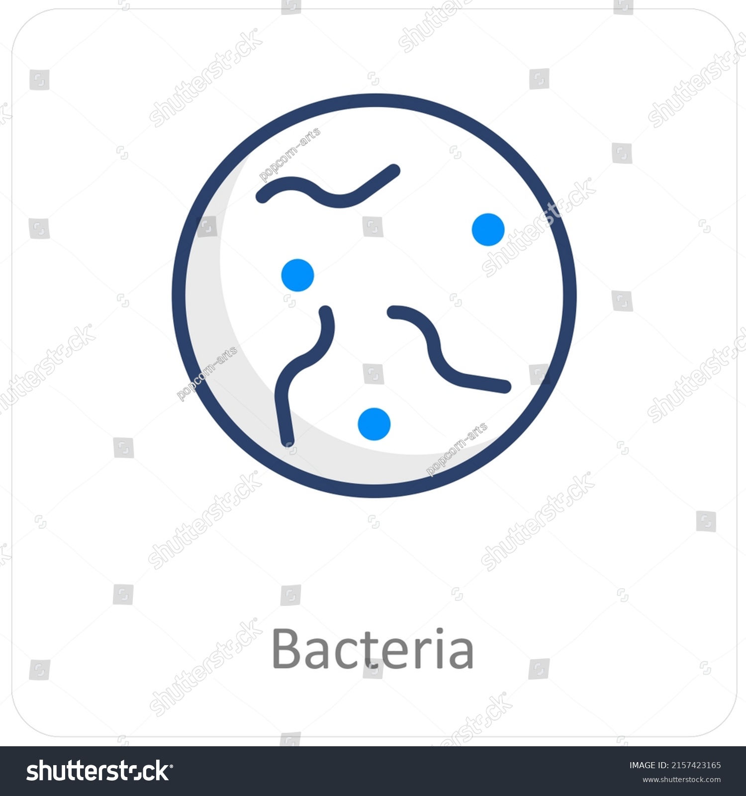 Bacteria Germs Icon Concept Stock Vector (Royalty Free) 2157423165 ...