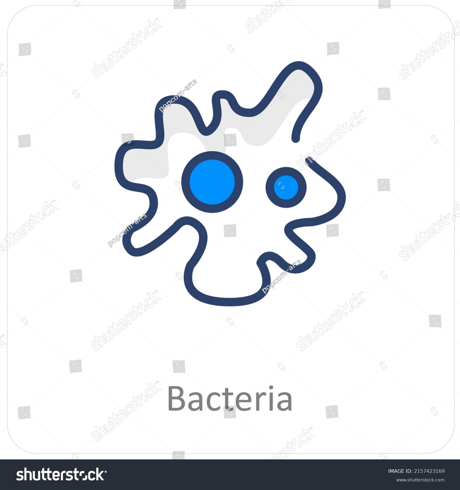 Bacteria Germs Icon Concept Stock Vector (Royalty Free) 2157423169 ...