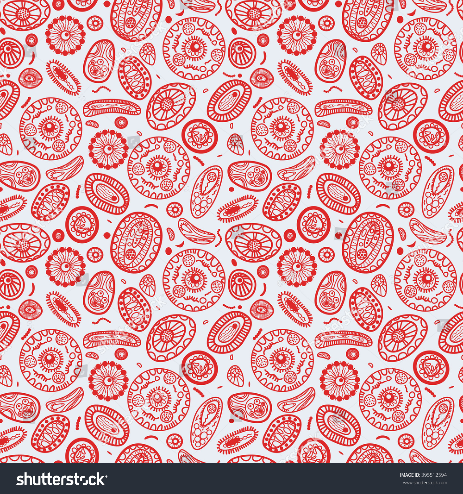 Bacteria Germs Repeat Pattern: vector de stock (libre de regalías ...