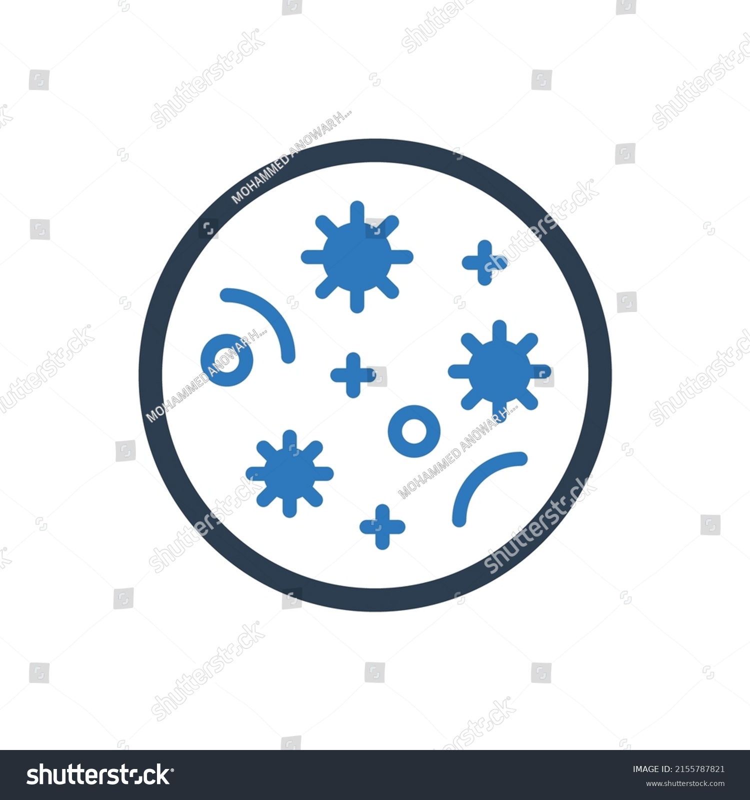 Bacteria Icon Microbe Icon Stock Vector (Royalty Free) 2155787821 ...