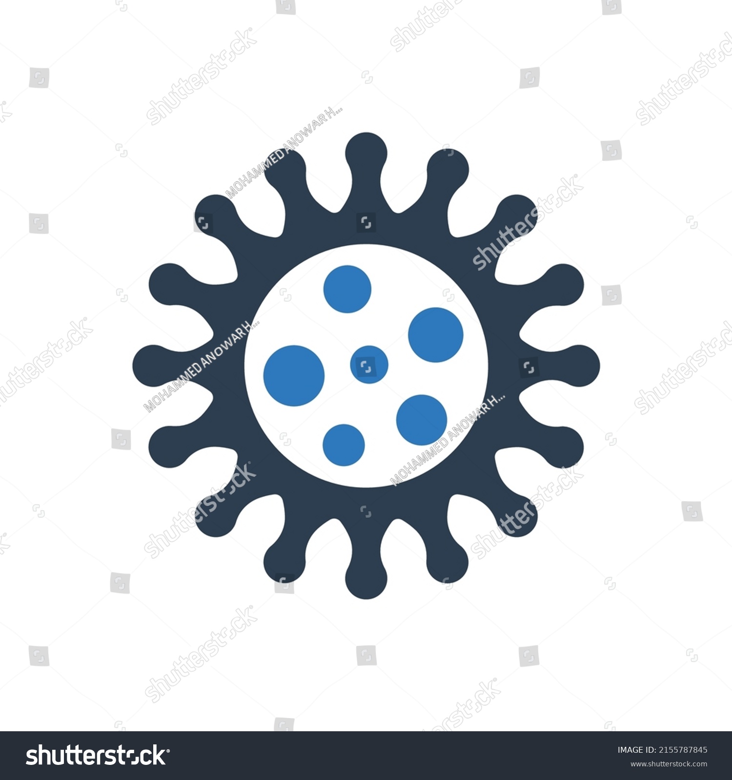 Bacteria Icon Microbe Icon Stock Vector (Royalty Free) 2155787845 ...