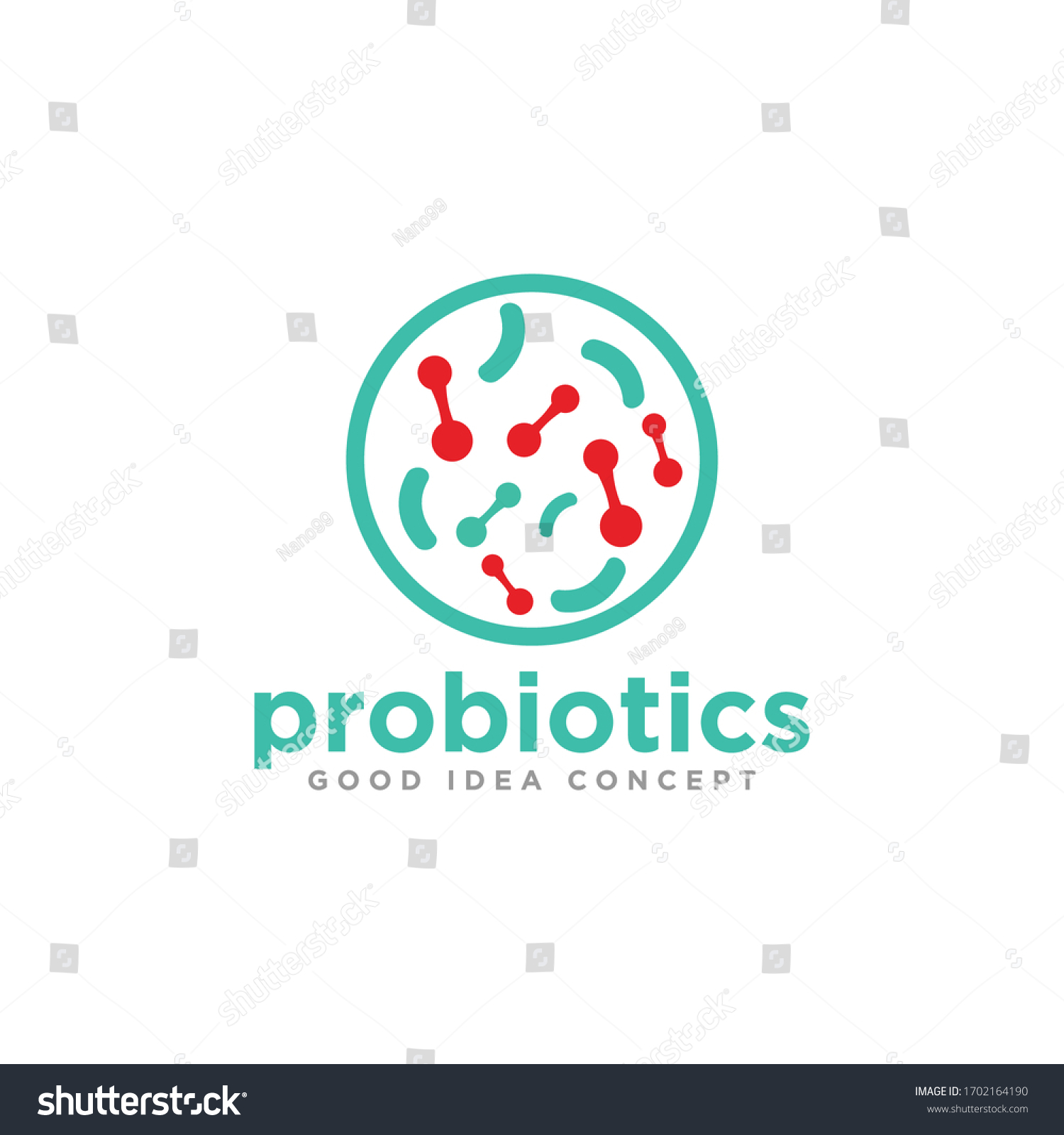 Bacteria Logo Design Vector Template Stock Vector (Royalty Free) 1702164190
