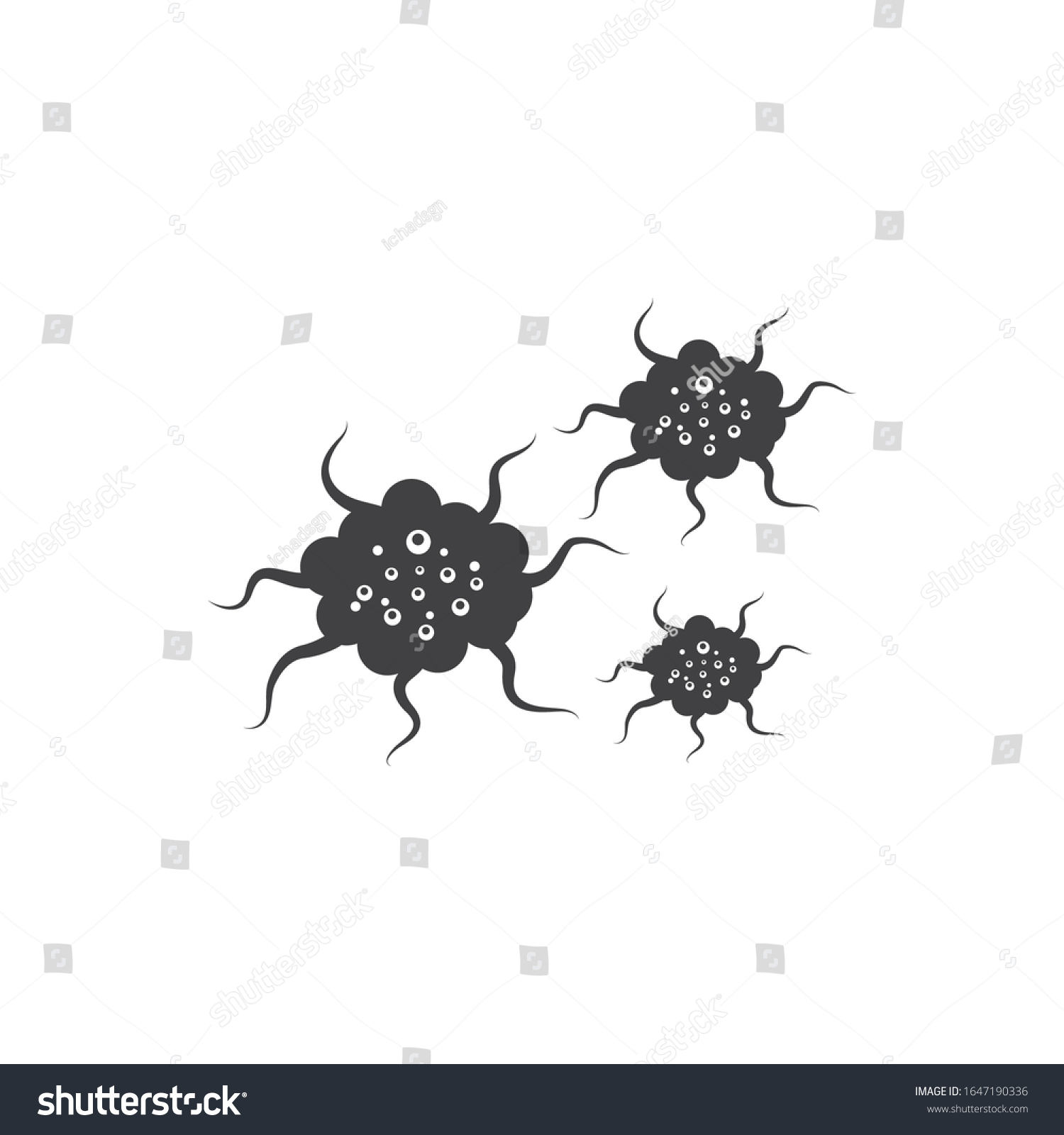 Bacteria Vector Illustration Icon Template Design Stock Vector (Royalty ...