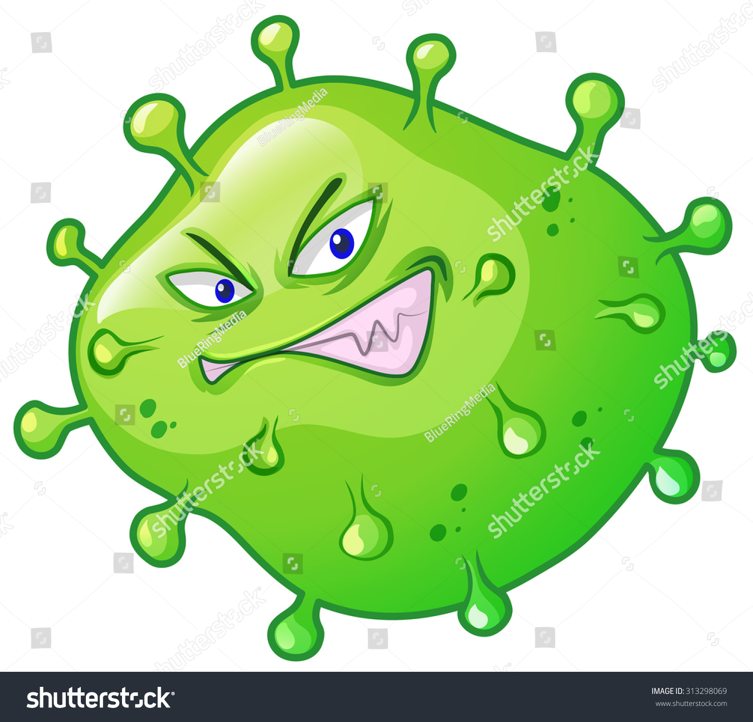 Bacteria Angry Face Illustration Stock Vector (Royalty Free) 313298069