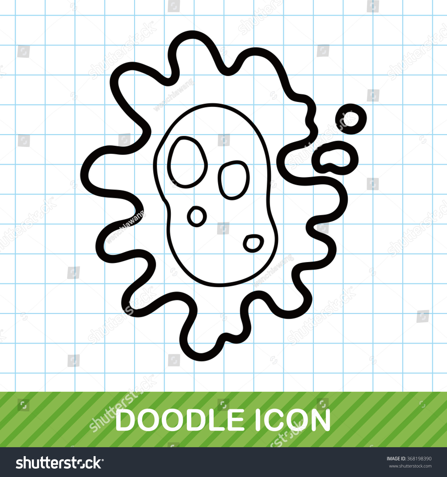 Bacterial Doodle Stock Vector (Royalty Free) 368198390