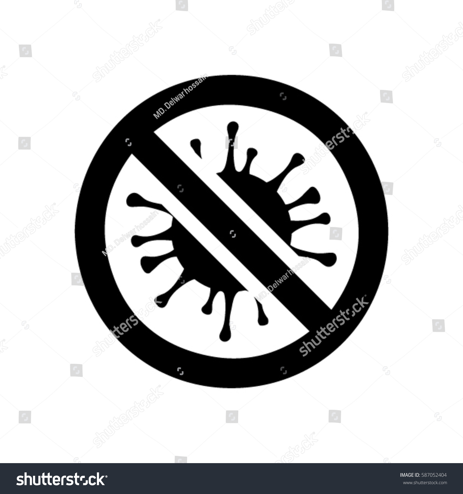 Bacterial Protection Icon Stock Vector (Royalty Free) 587052404