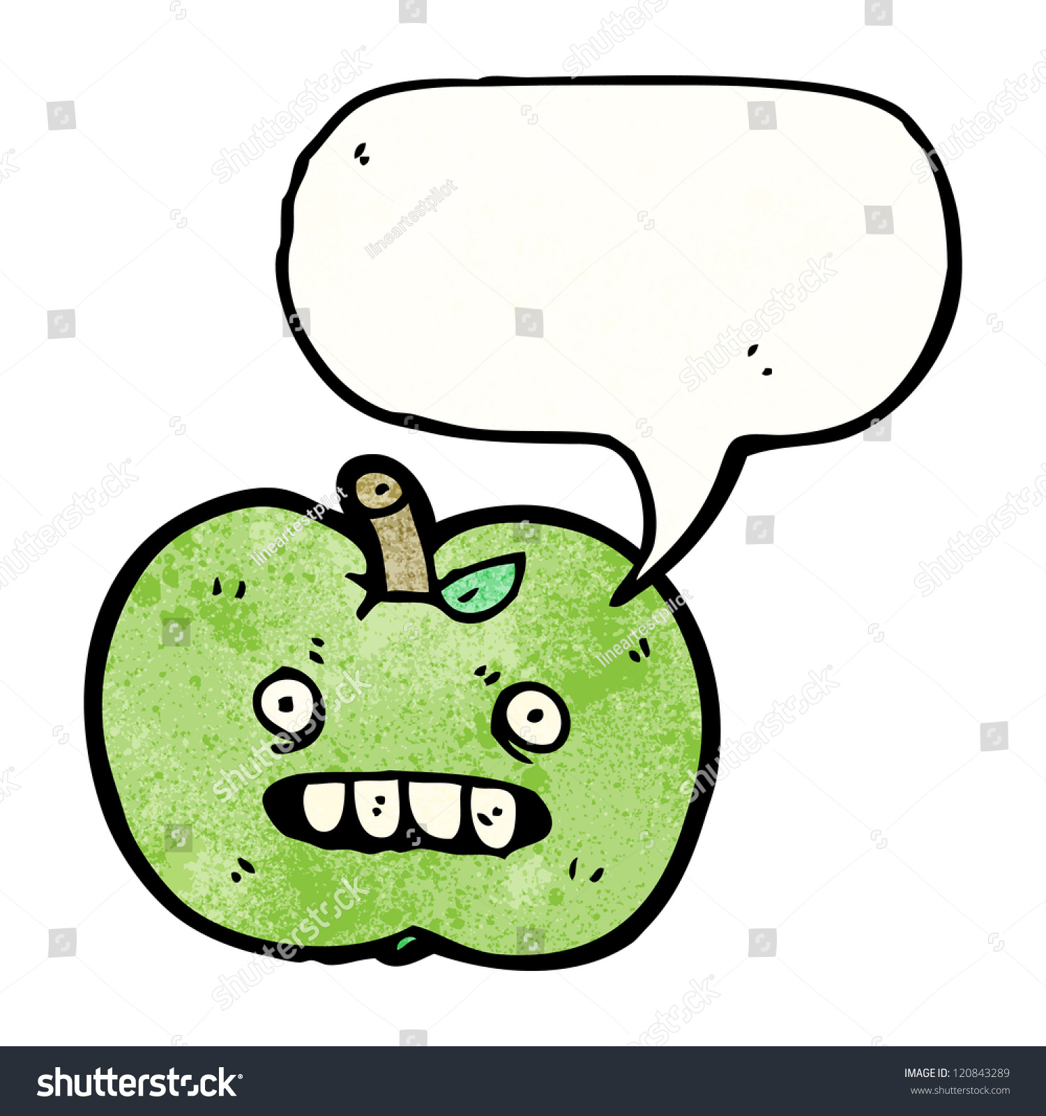 Bad Apple Cartoon Stock Vector (Royalty Free) 120843289