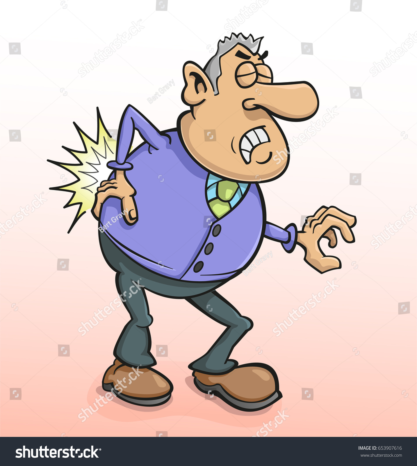 Bad Back Cartoon Vector Illustration Stock Vector (Royalty Free ...