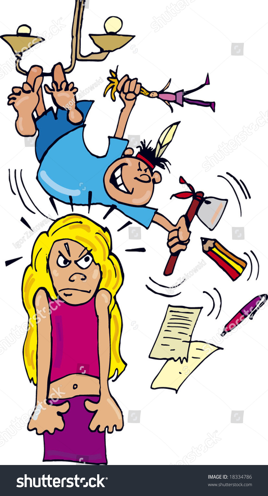 Bad Brother Stock Vector (Royalty Free) 18334786
