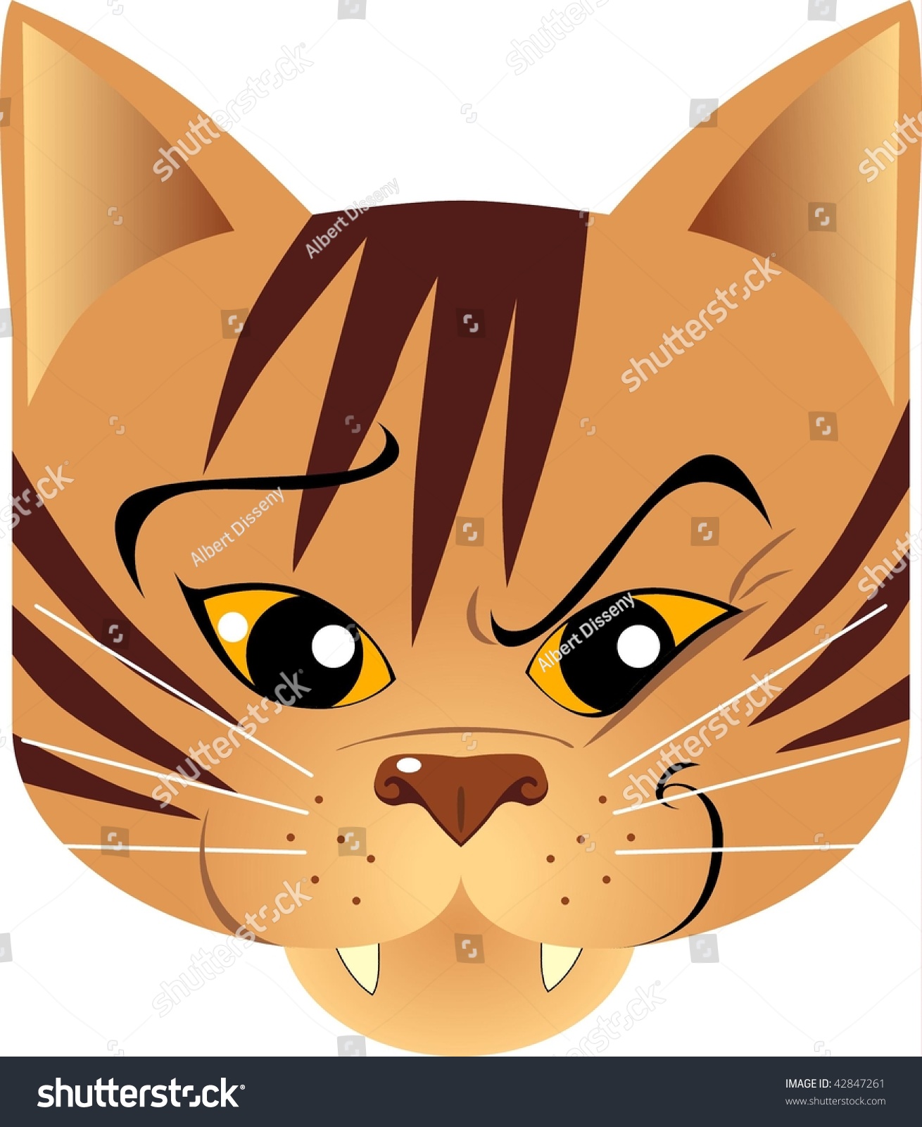 Bad Cat Face Stock Vector (Royalty Free) 42847261 | Shutterstock