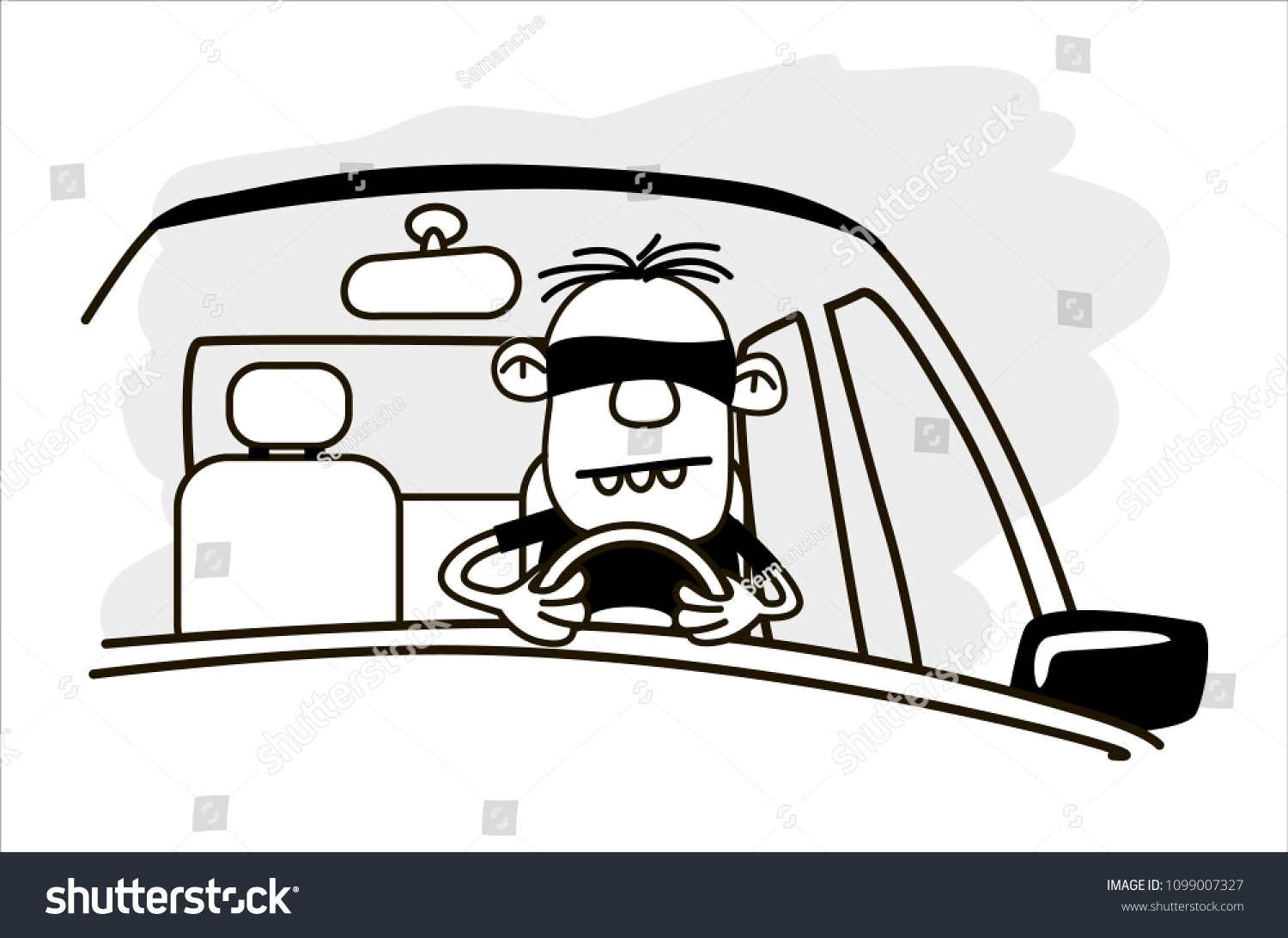 Bad Driver Funny Vector Hand Drawn: vetor stock (livre de direitos ...